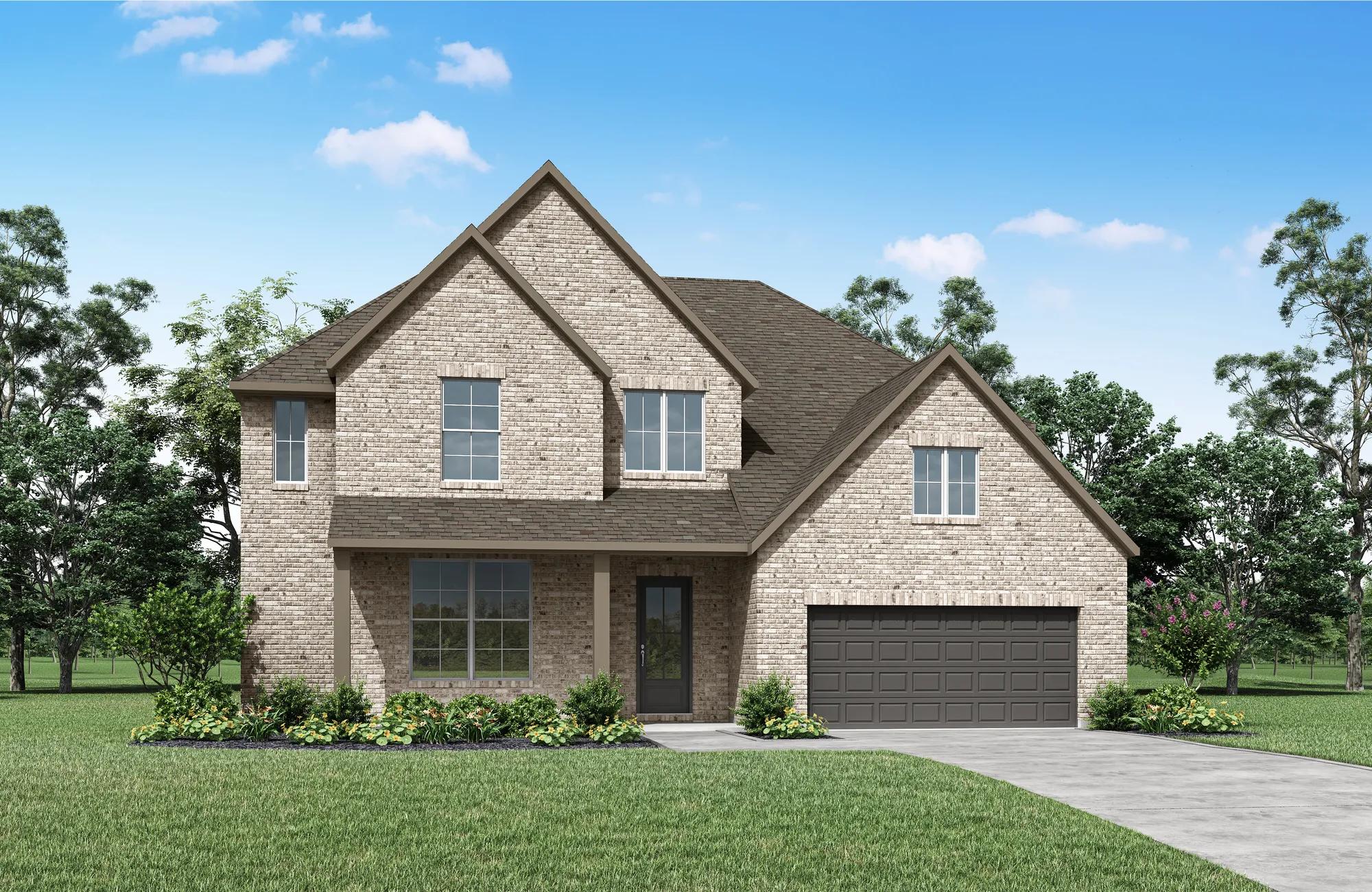 new home with brick exterior