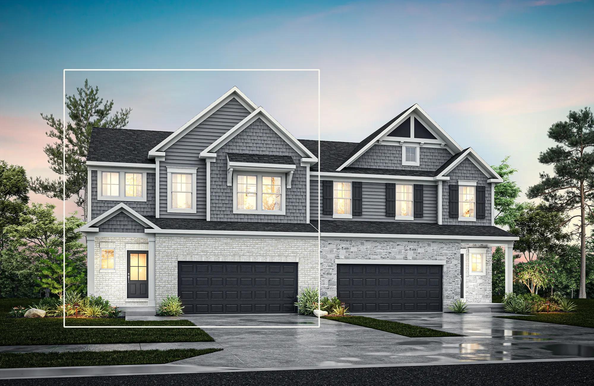 New Townhomes for Sale in Brunswick, OH at Market Highlands