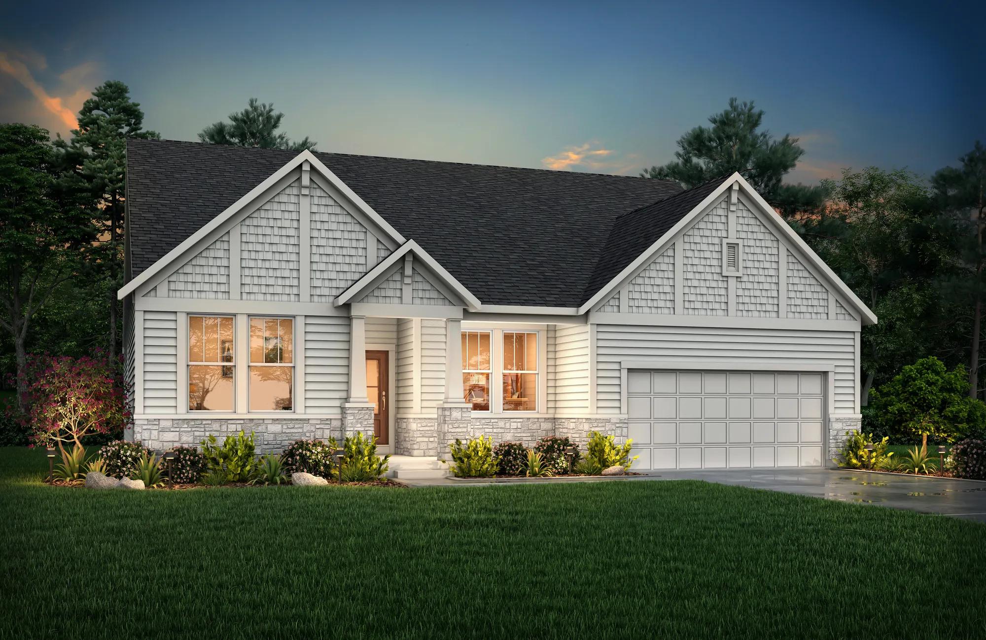 The Shelburn New Home Floor Plan at Colonnade in McCordsville, IN